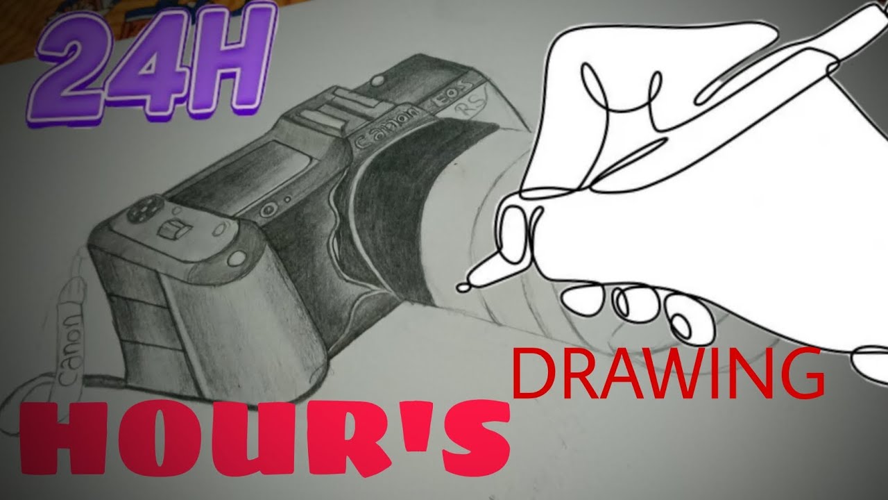 Pencil drawing full tutorial 24 hours Drawing - YouTube