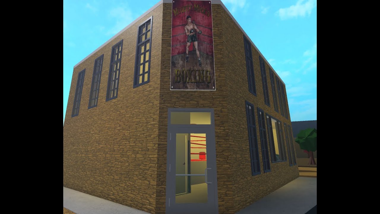 Making a bloxburg boxing gym mighty micks Bloxburg town part 3 - YouTube