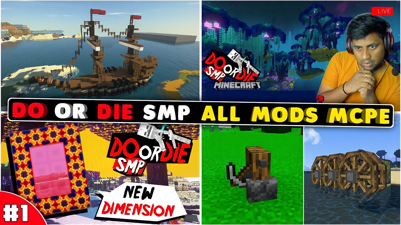 TOP 7 Do Or Die SMP Mods For Minecraft PE || Do Or Die SMP Mod Download ...