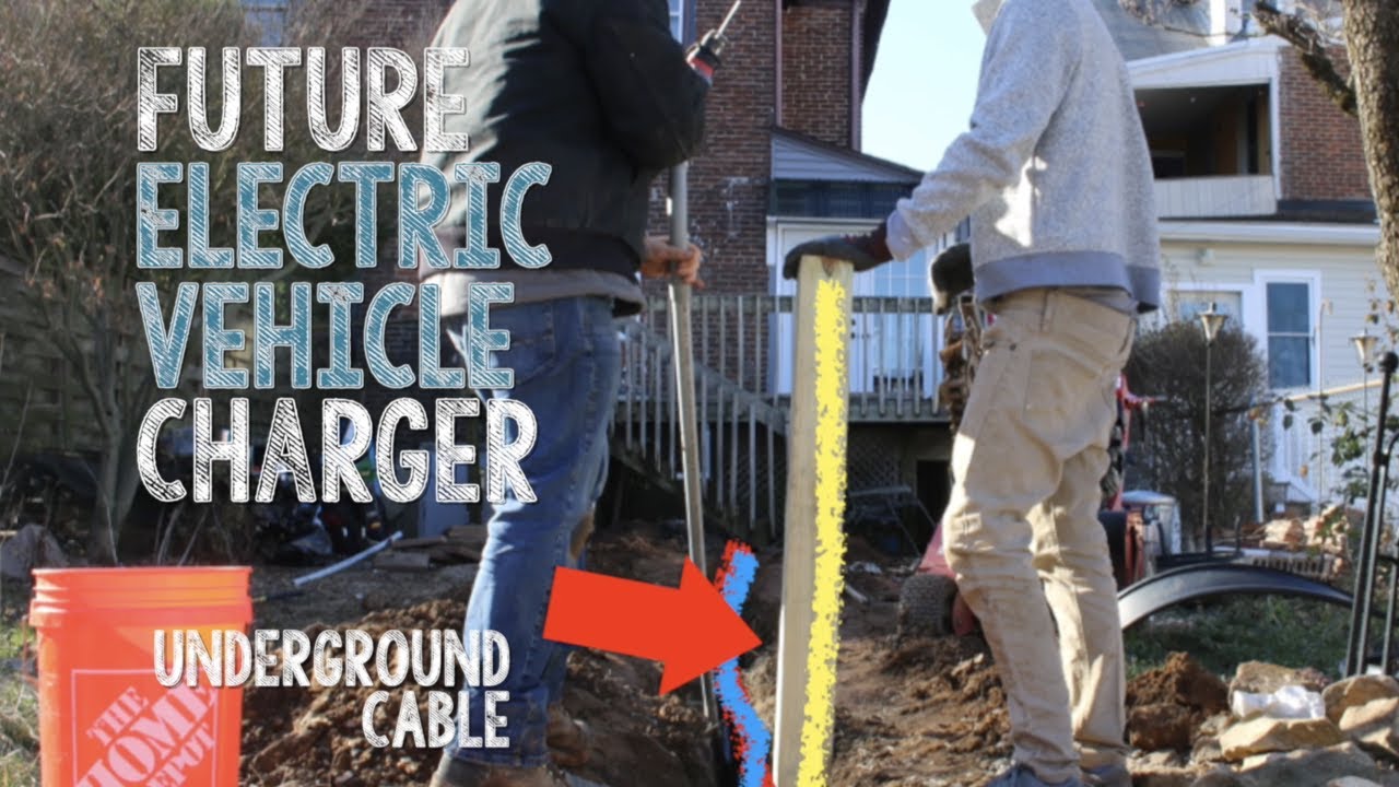 Electric Car Charger - Underground Wiring - YouTube