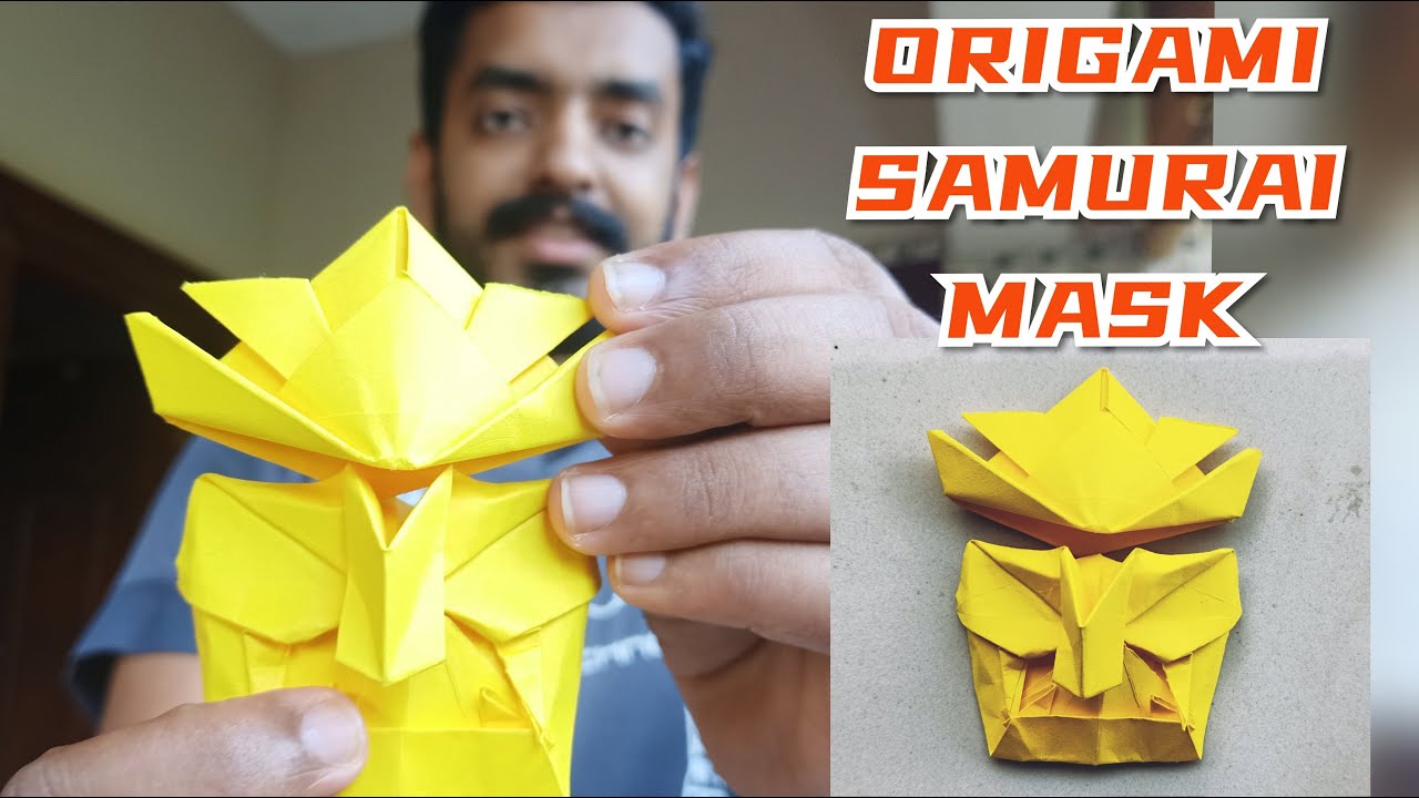 ORIGAMI SAMURAI MASK Tutorial - YouTube