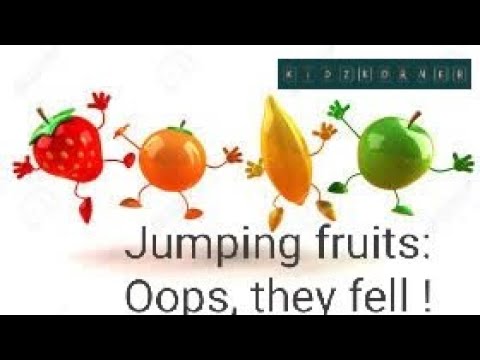 Jumping fruits: Oops, they fell !@Kidzkorner3760 - YouTube