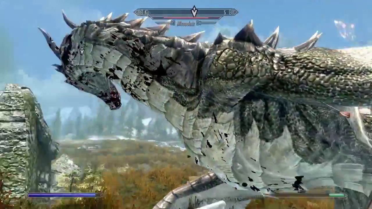 The Elder Scrolls V: Skyrim: NAHLA FIGHTS A DRAGON - YouTube