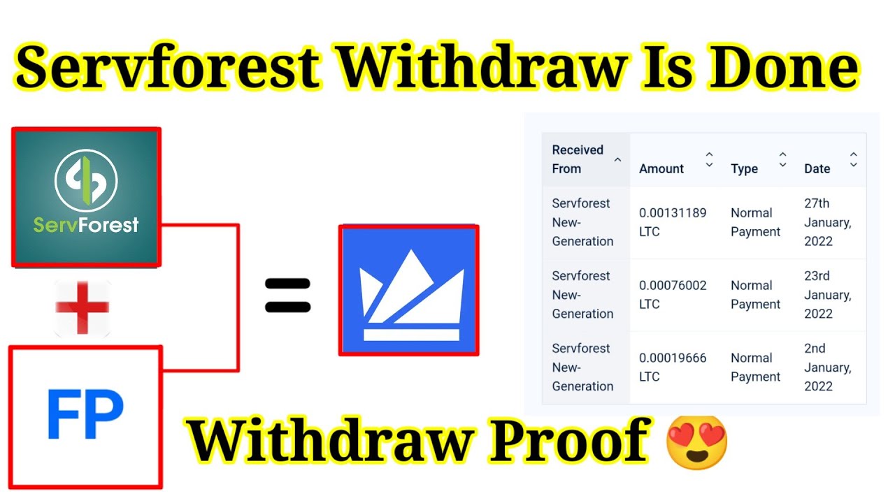 Servforest Withdraw Details - YouTube