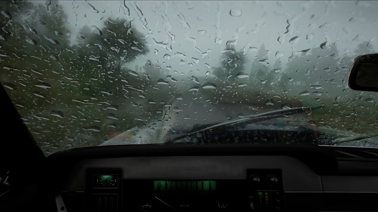 Pure Rain Ambience — Real Heavy Rain on Car Windows for Relaxation and ...