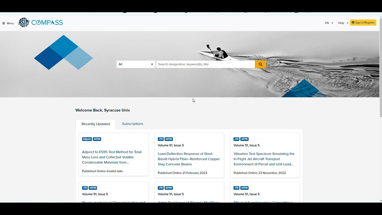 How to search ASTM Compass - YouTube