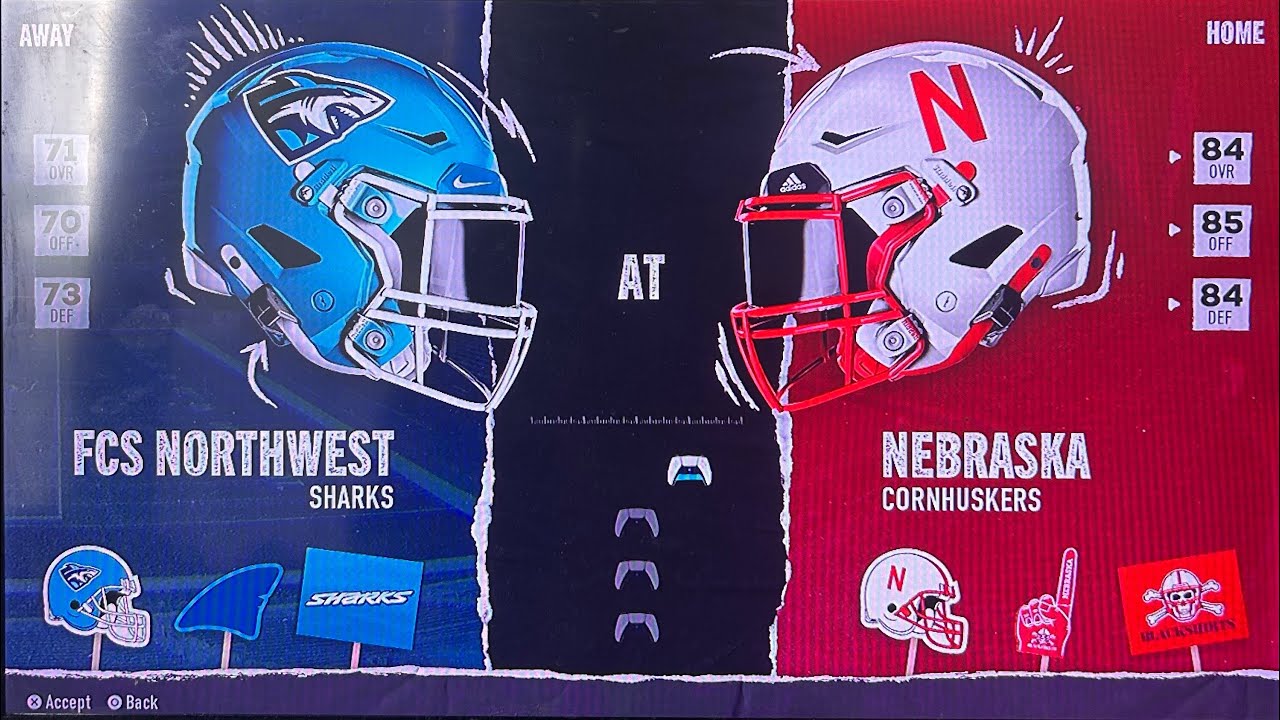 EA SPORTS College Football 25 FCS Northwest Vs Nebraska Week 3 PS5 ...