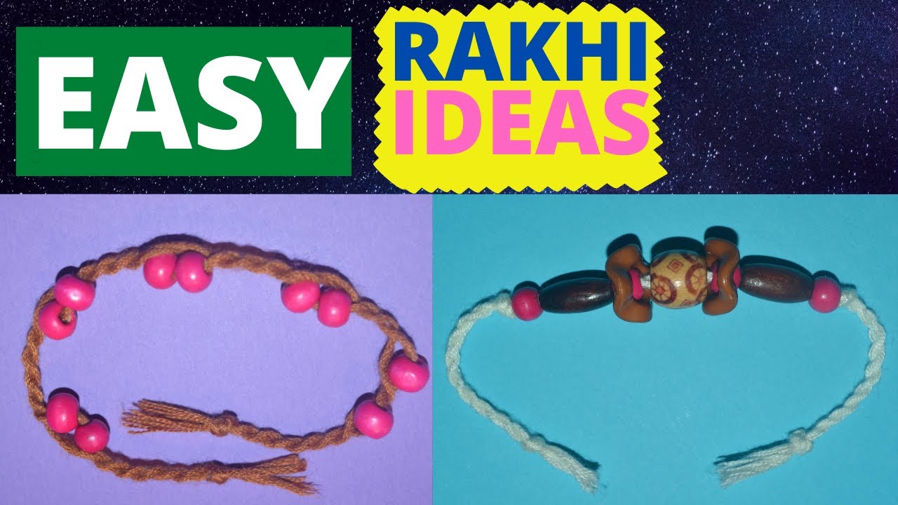 How To Make Rakhi At Home| Quick And Simple Rakhi Ideas| Thread Rakhi ...