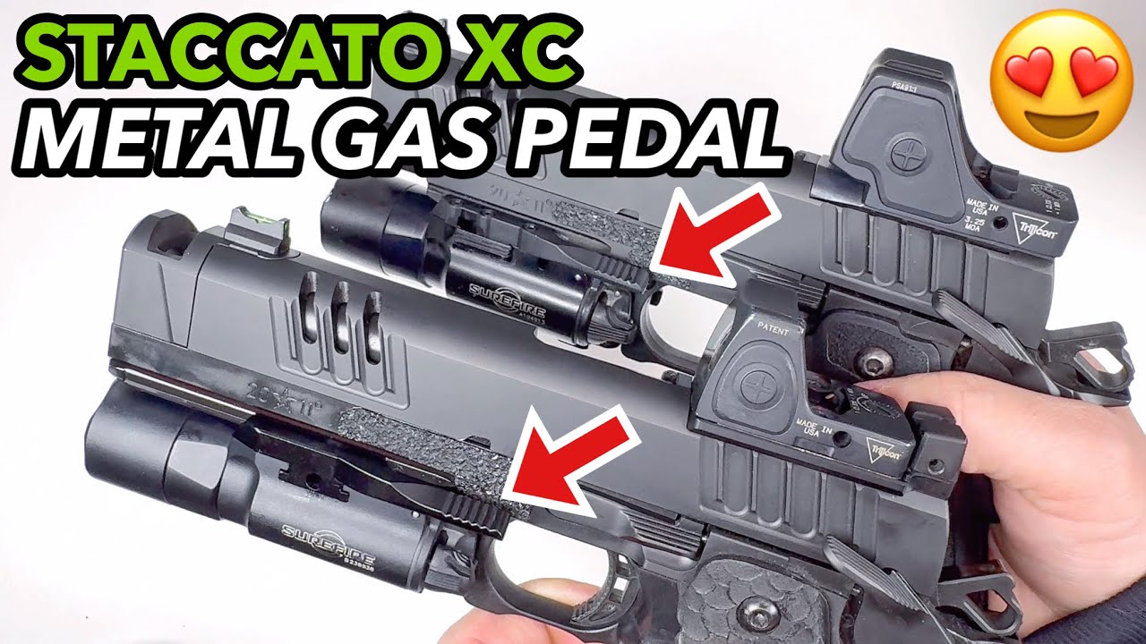 Staccato XC Metal Gas Pedal Thumb Rest for Recoil Control【Gun86】 - YouTube