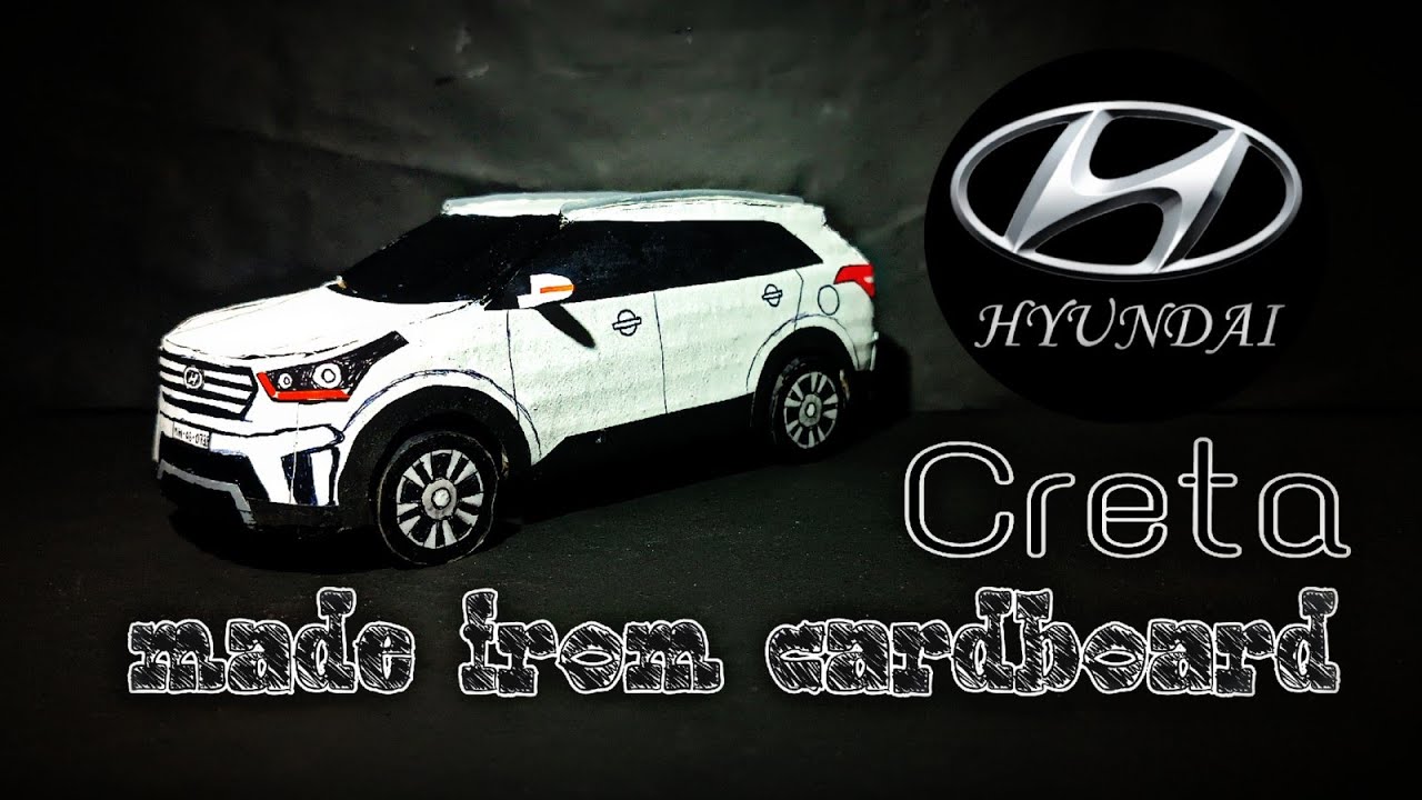 Hyundai creta made from cardboard || How to make hyundai creta at home ...
