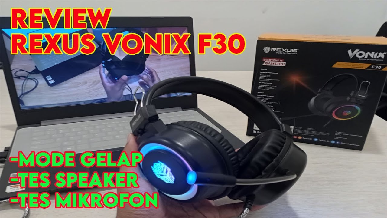 2021 !!!! REVIEW REXUS HEADSET GAMING VONIX F30 RGB + MIC & VOLUME ...