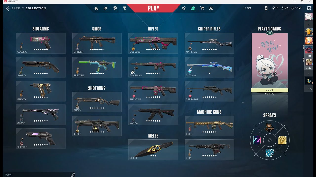 My VALORANT collection of of April 2024 - YouTube