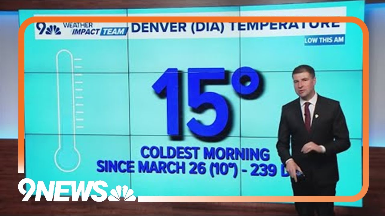 Denver has coldest morning since March - YouTube