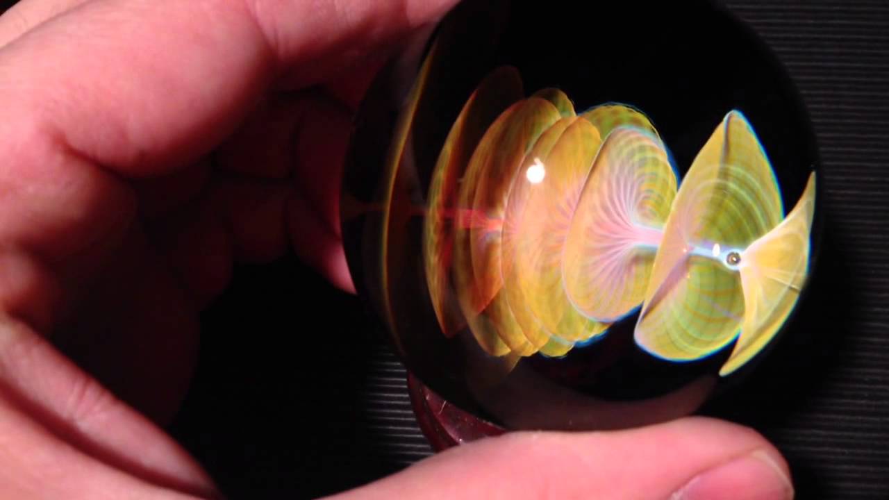 Borosilicate art glass marble by john Koutsouros - YouTube