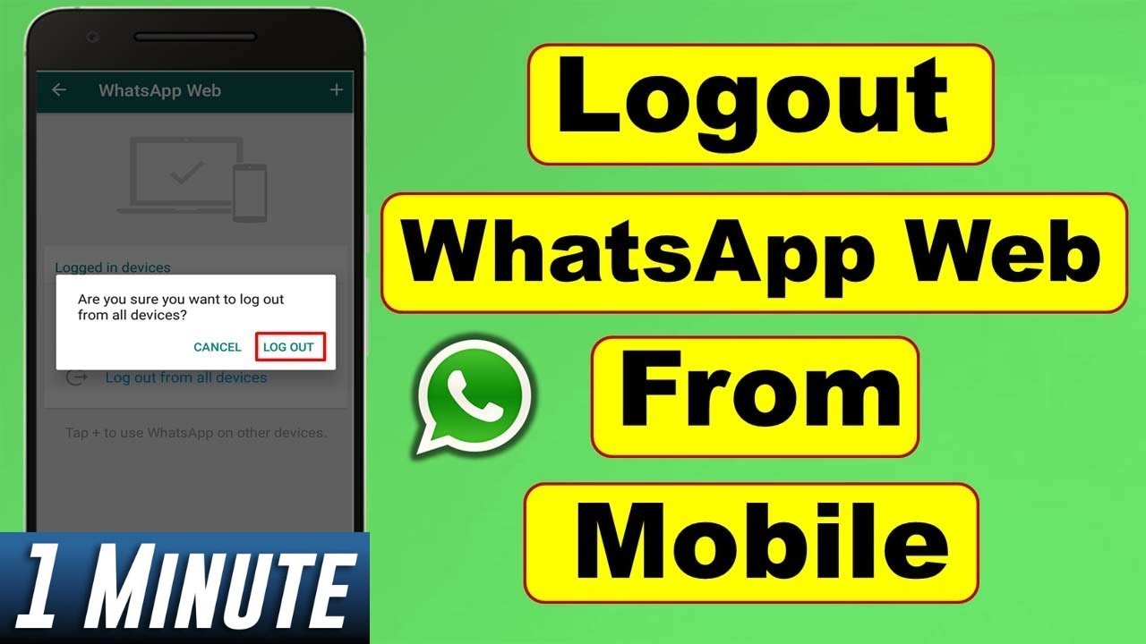 How to Log Out WhatsApp Web From Mobile 2024 [ Easy ] - YouTube