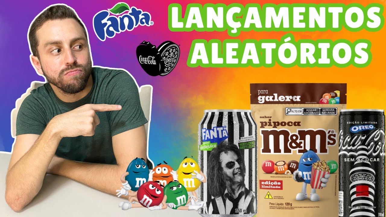 COCA COLA DE OREO, FANTA MISTÉRIO E MMS DE PIPOCA | PROVAMOS OS ...