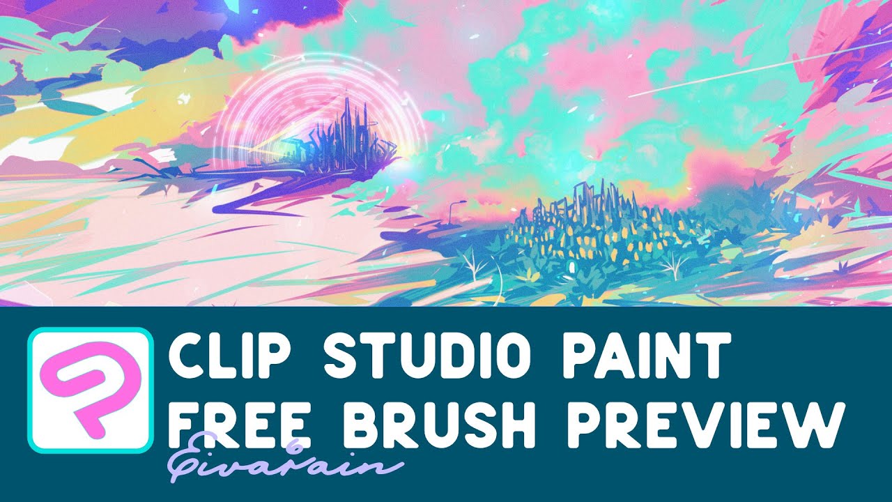 Clip Studio Paint CSP Free Brush Previews 10 - YouTube