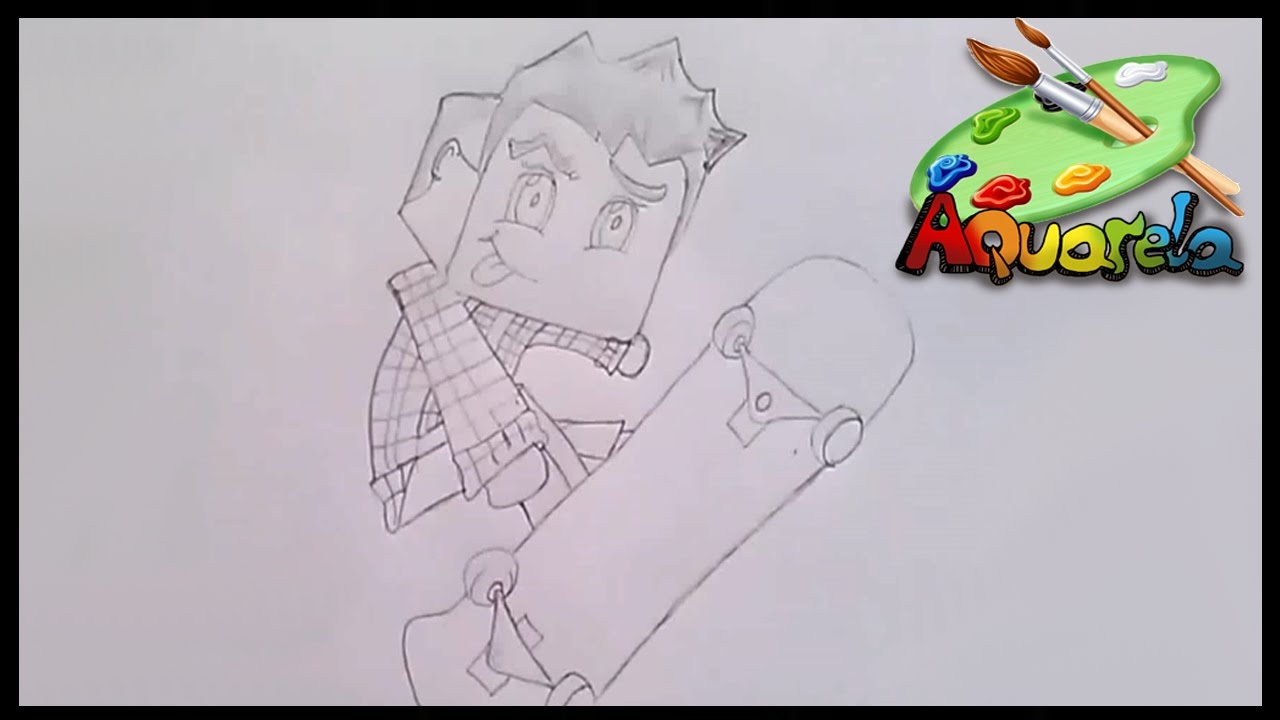 desenhando a skin de authenticgames - minecraft - YouTube