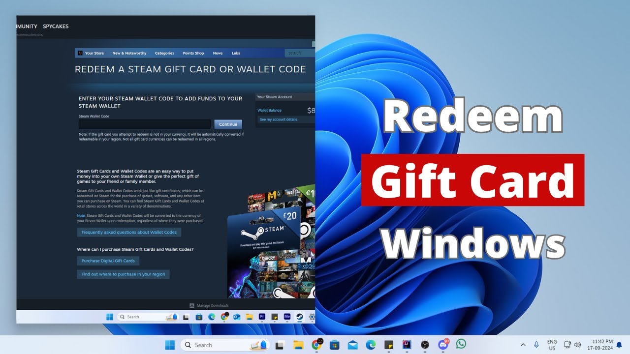 How To Redeem A Steam Gift Card - Full Guide - YouTube