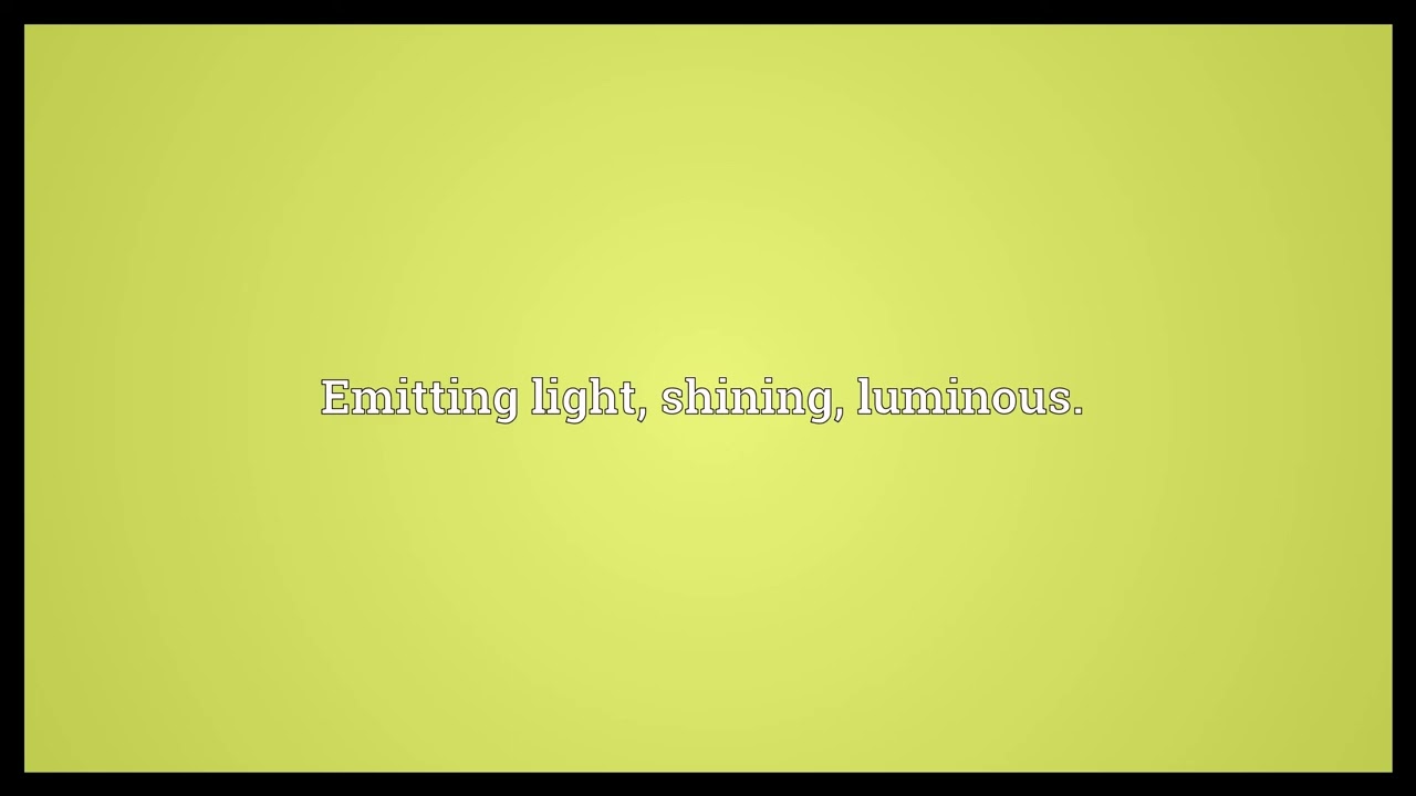 Lucent Meaning - YouTube