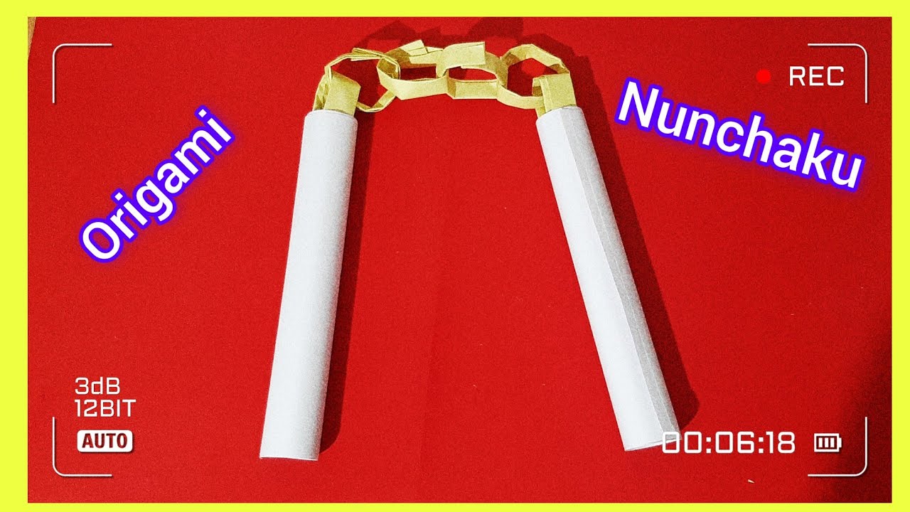 DIY - How to Craft Nunchaku From Paper - Easy Origami Guide - YouTube