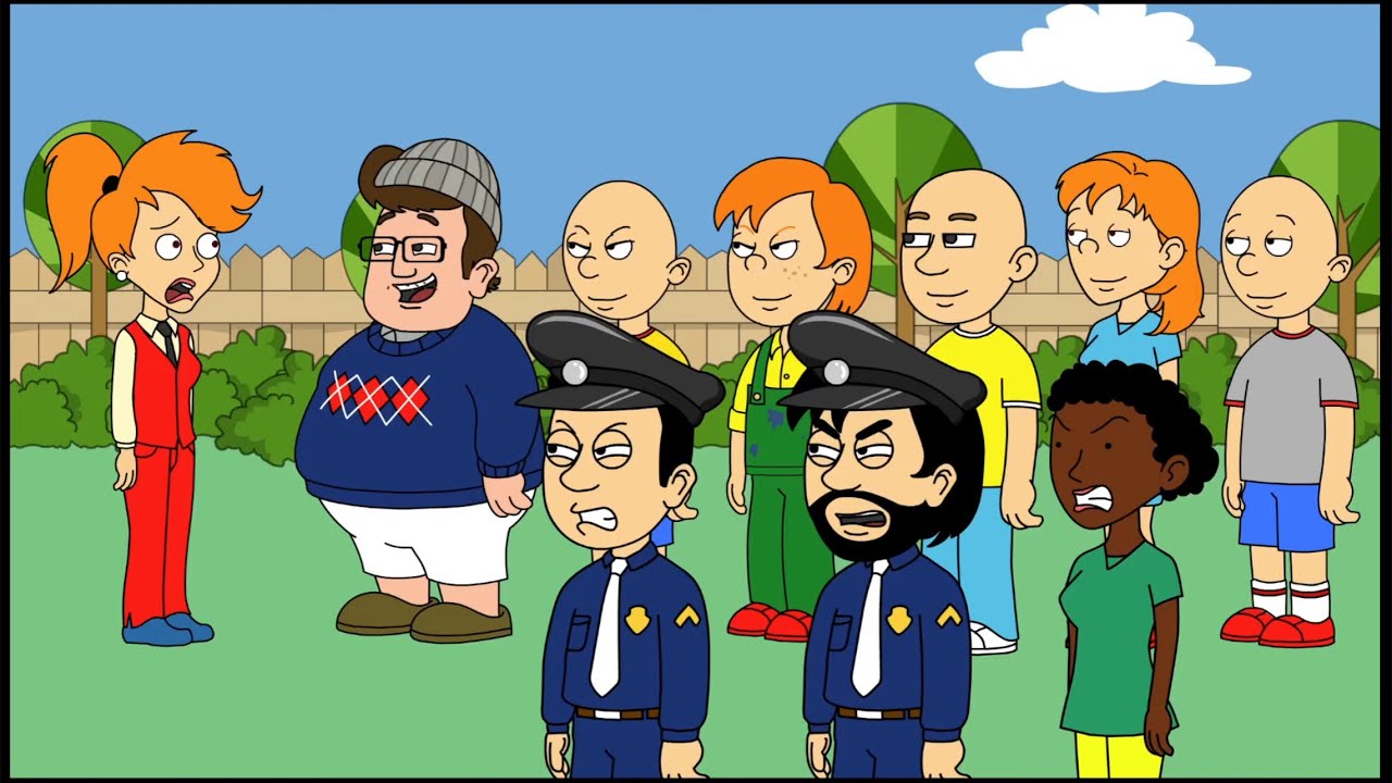 Miss Martin Pulls the FIRE ALARM/Tries to Blame Caillou/ARRESTED - YouTube
