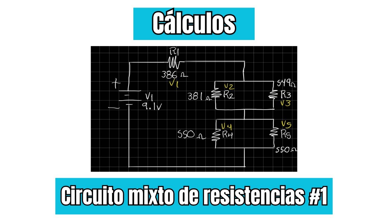 Como resolver circuito mixto de resistencias (calculos) - YouTube