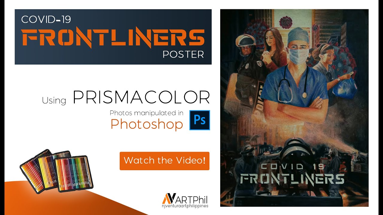 REALISTIC POSTER MAKING ABOUT COVID-19 FRONTLINERS Photo Manipulation × ...