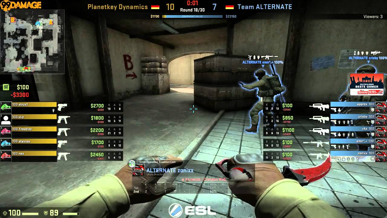 ALTERNATE vs. Planetkey Dynamics | Gruppe A, EPS Summer 2014 | de_dust2 - YouTube