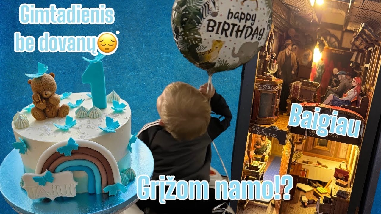 Vlog🎈Gimtadienis be dovanų😔Grįžom namo?!😄Baigiau dėlionę, ar patiko?🤓 ...