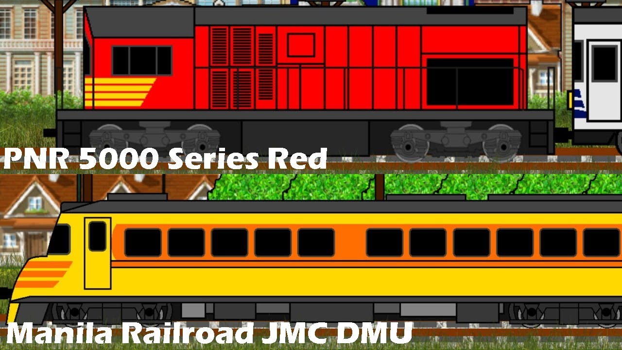 Manila Railroad JMC DMU And PNR 5000 Series Red (New Version) - YouTube