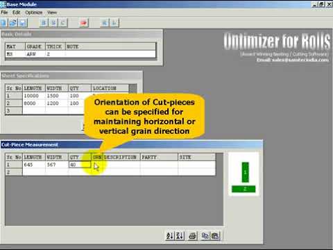 Optimizer For Rolls (Nesting Software for Rolls / Coils) - YouTube