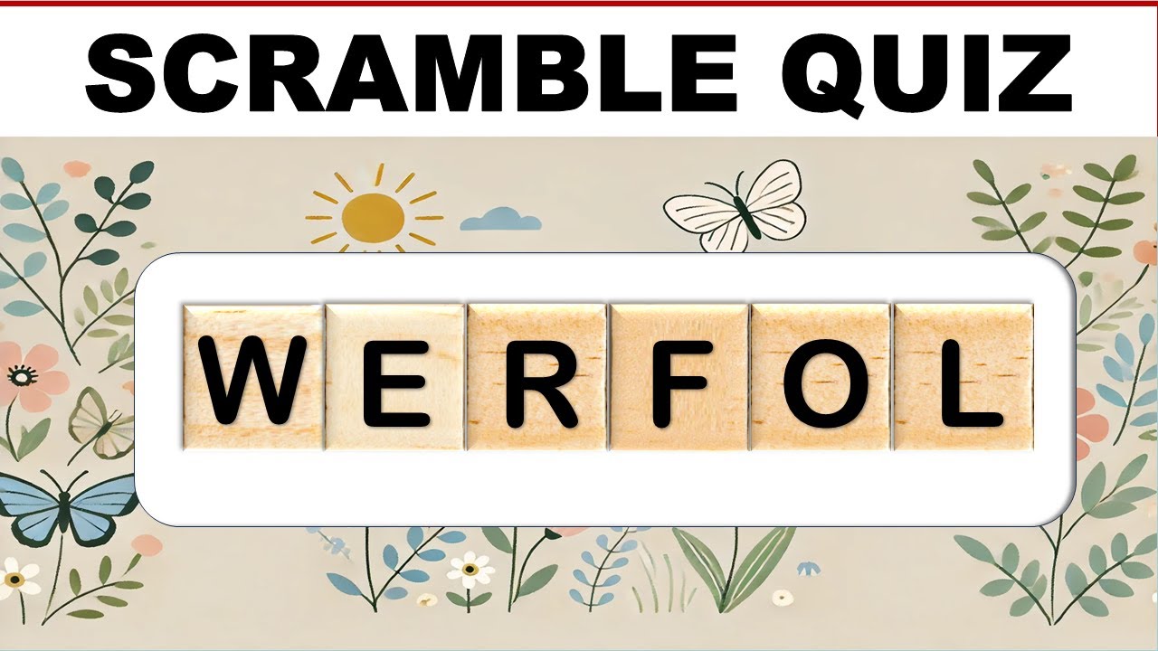 🦋 Spring Word Scramble Quiz – Fun Word Quiz | Scramble Quiz Challenge ...
