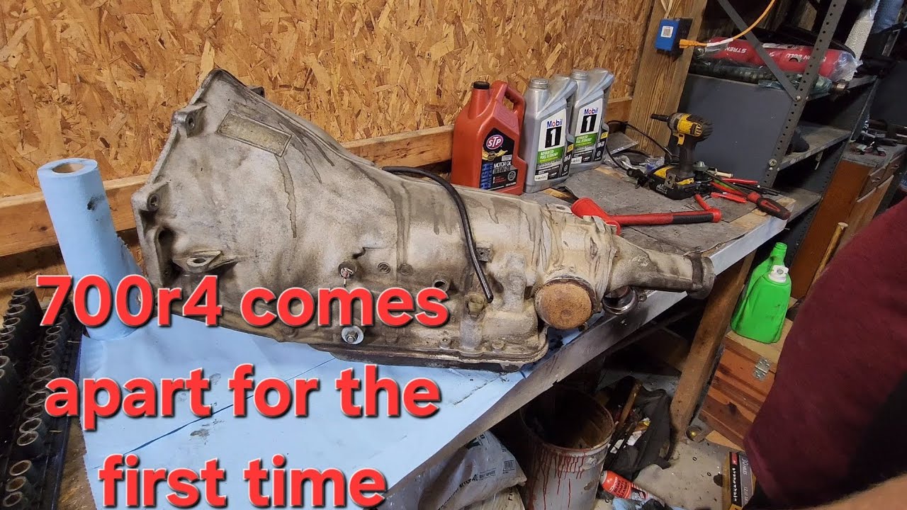 working on winter upgrades for the firebird pt. 22. 700r4 transmission ...
