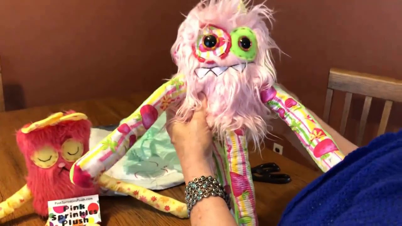 Reveal Pink Sprinkles Plush at GlassEyesOnLine.com - YouTube