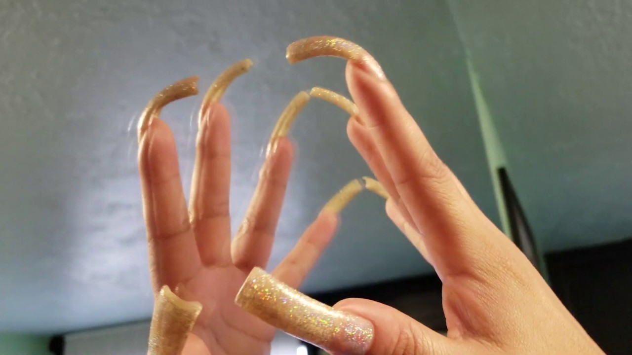Quick nail tapping ASMR Long Natural Nails - YouTube