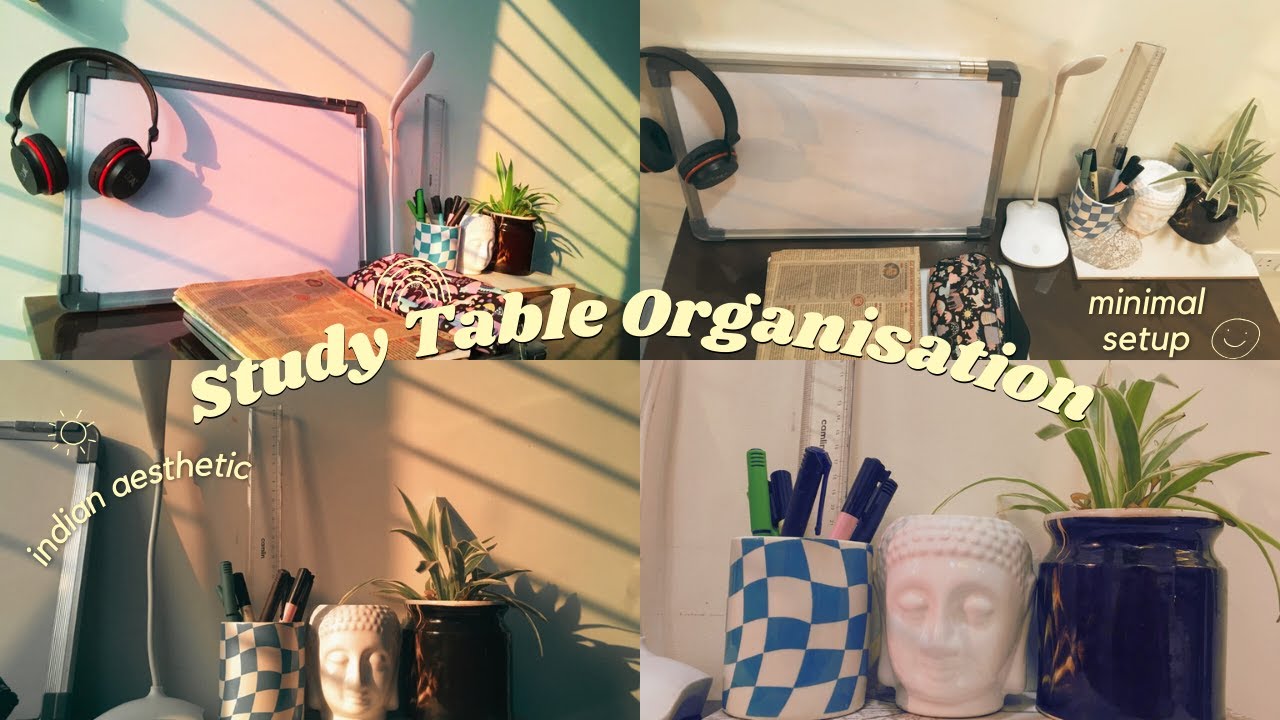 Organize Your Study Space With Me | Study Table Organization | Simple ...