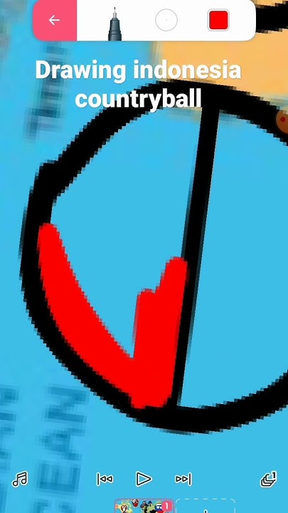 Drawing indonesia countryball - YouTube
