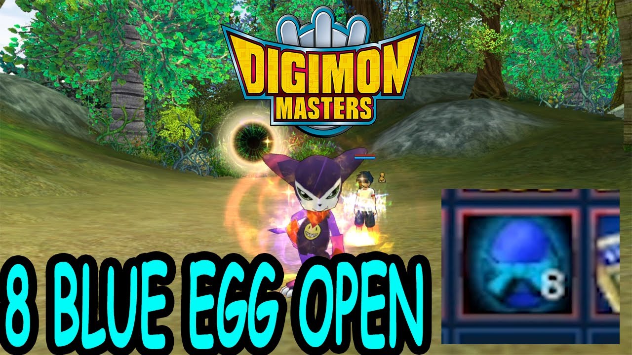 i open all Blue Egg from Easter Event on Digimon Masters Online - YouTube