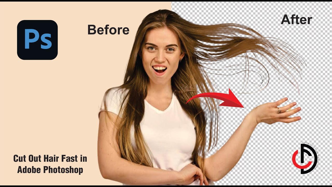 Cut Out Hair Fast in Adobe Photoshop I Hair Background Remove - YouTube