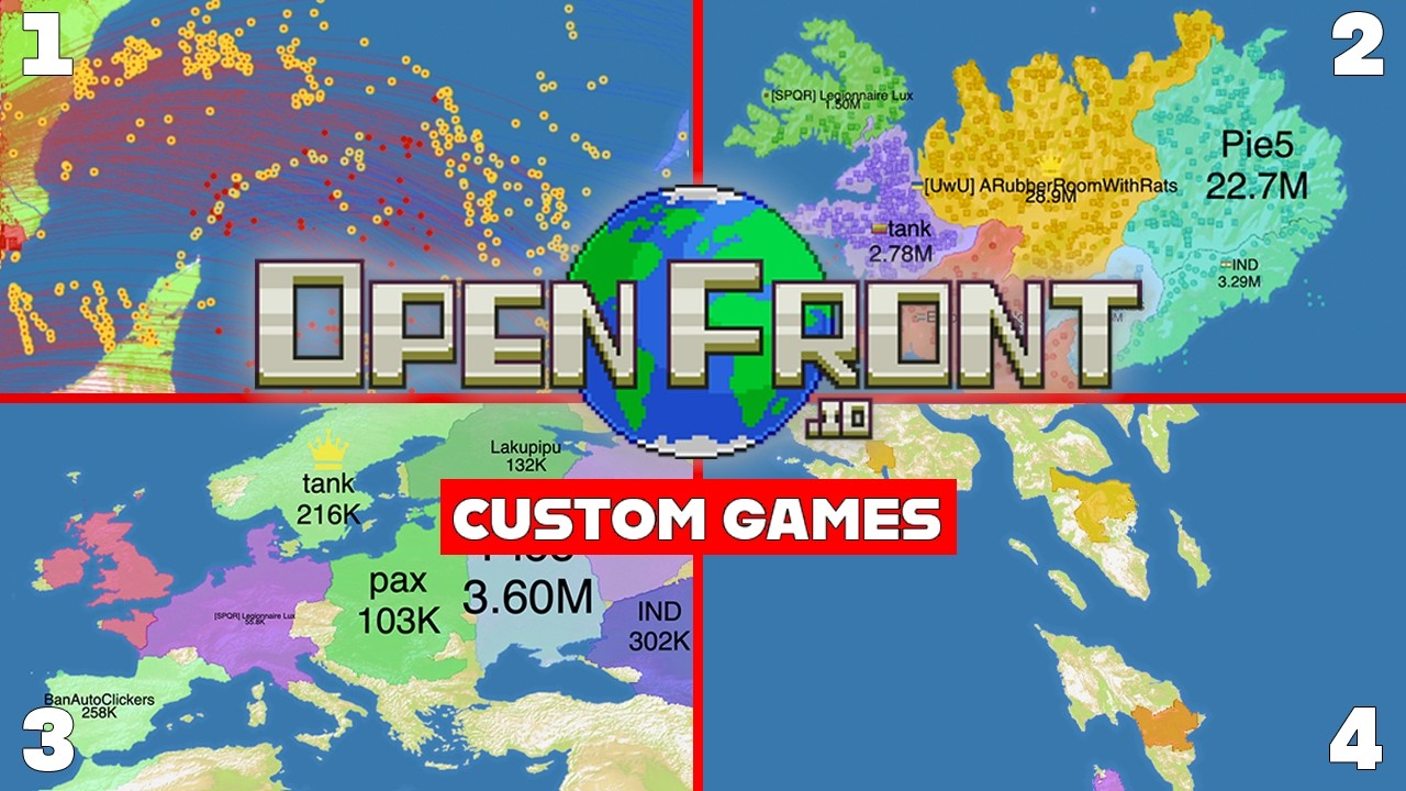 I Tried 4 INSANE Custom Game Modes with My Subscribers | Openfront.io - YouTube