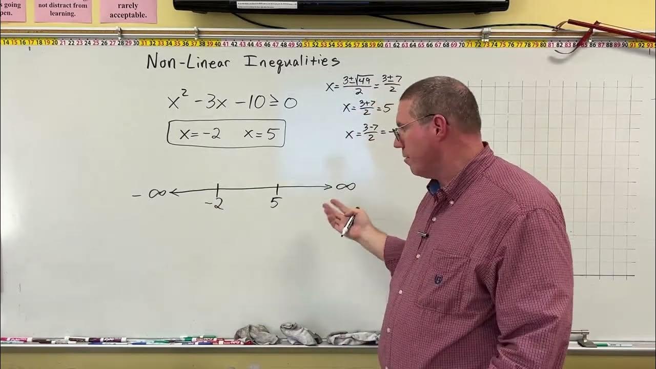 College Algebra - Solve Non-Linear Inequality Procedure w Sign Chart ...