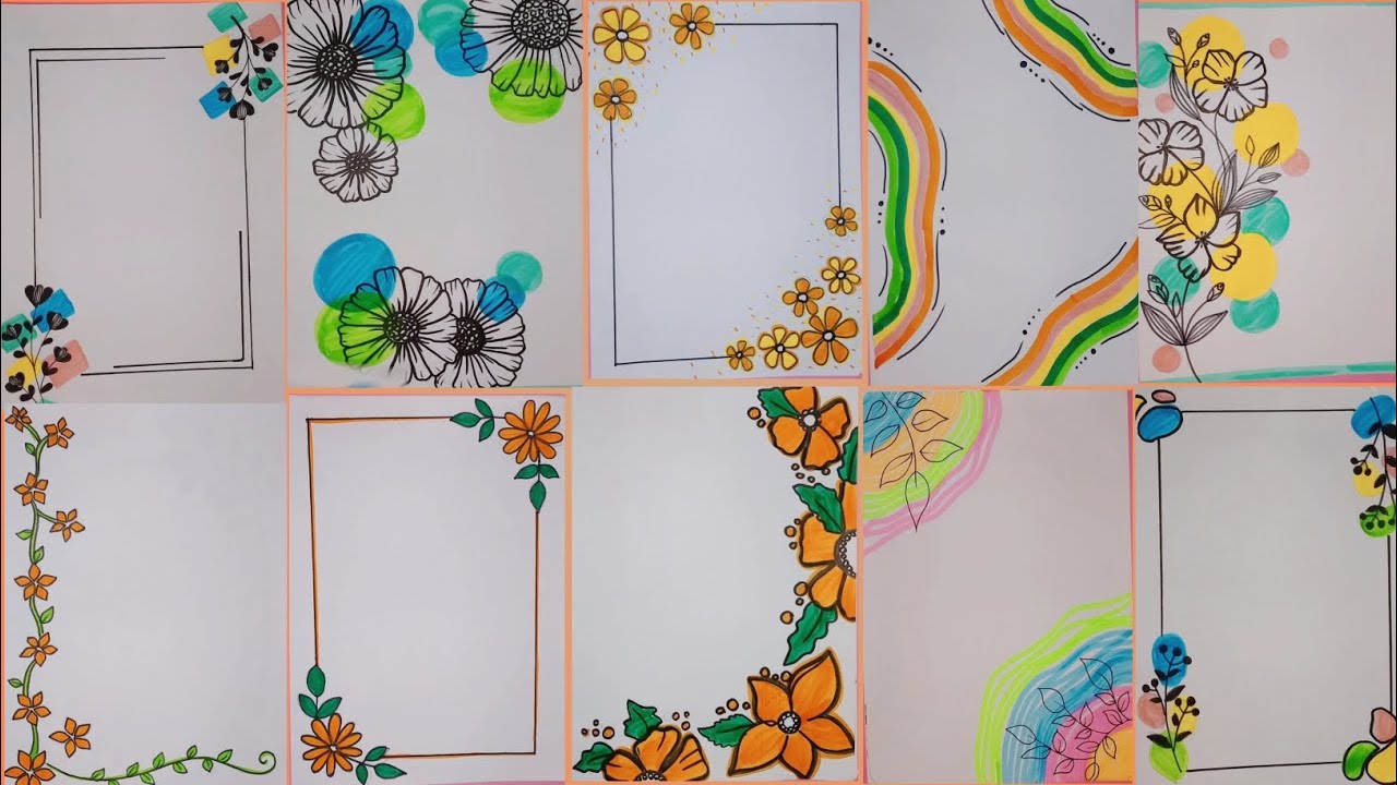 Project Work Border Designs/Assignment Front Page Design/A4 Sheet ...