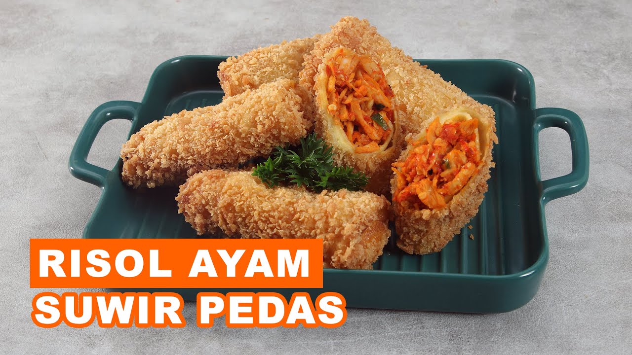 CARA MEMBUAT RISOL AYAM SUWIR PEDAS, PEDASNYA NAMPOL BANGET! - YouTube
