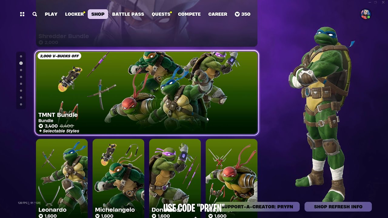 Fortnite Today's Item Shop | Invincible | Signature Style | Avatar | Ninja Turtles | FNCS ...