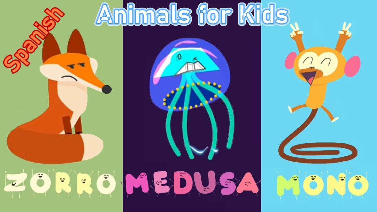 Nombres de Animales en Español – Animales divertidos para niños - YouTube