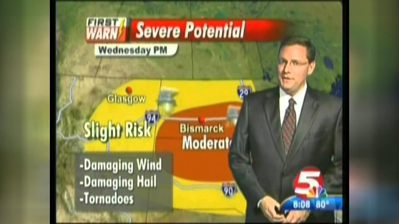 KFYR-TV: Newscasts from 07/08/09 - Dickinson Tornado - YouTube
