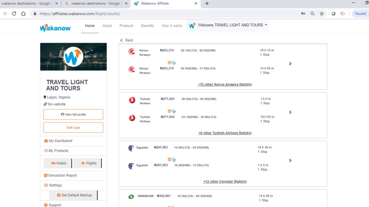 How to Make Reservations on Wakanow Affiliate Portal - YouTube