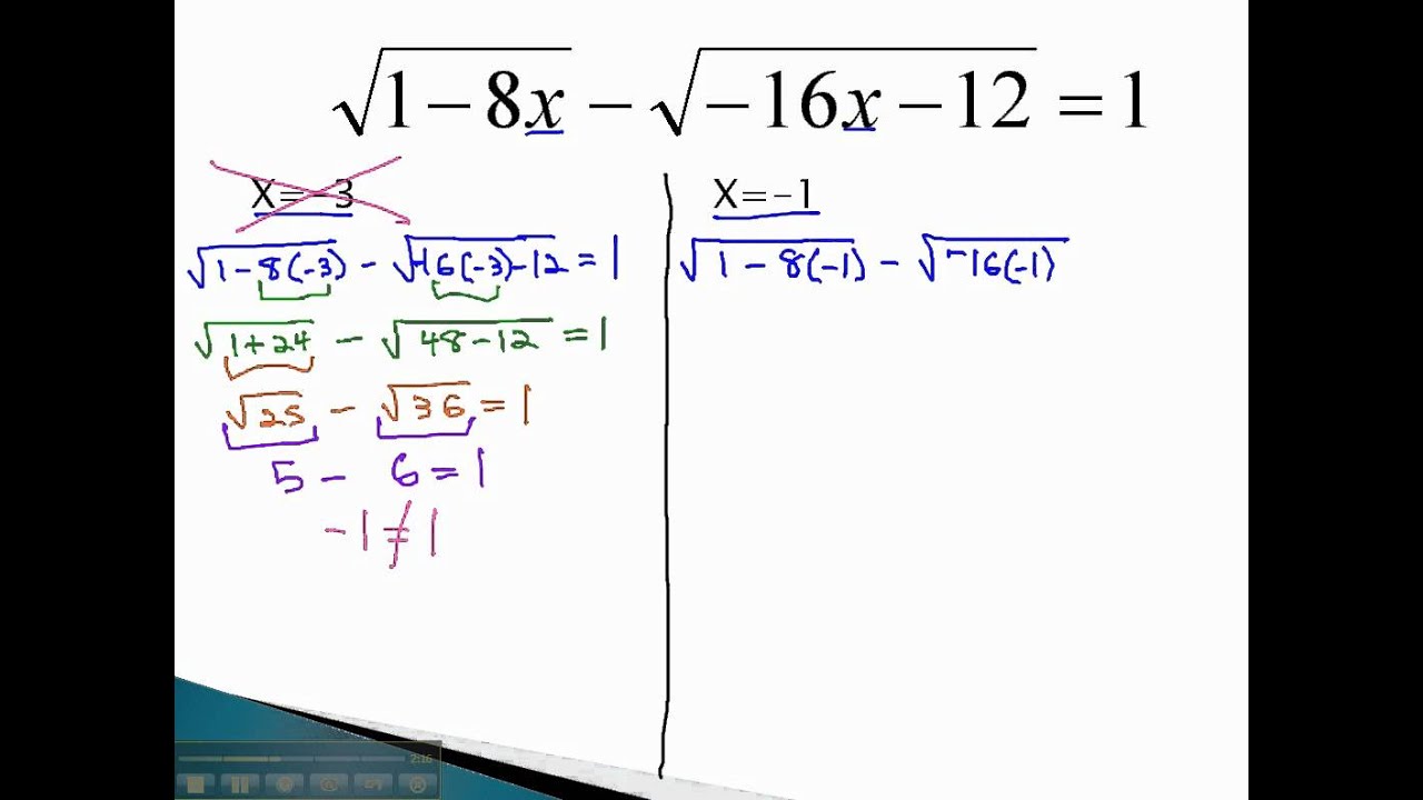 Equations With Roots Two Roots part 3 YouTube