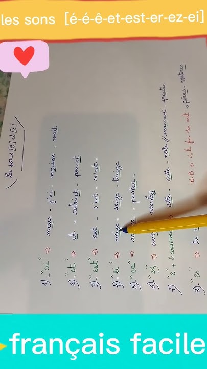 les sons [é-é-ê-et-est-er-ez-ei] en français// الأصوات في الفرنسية ...